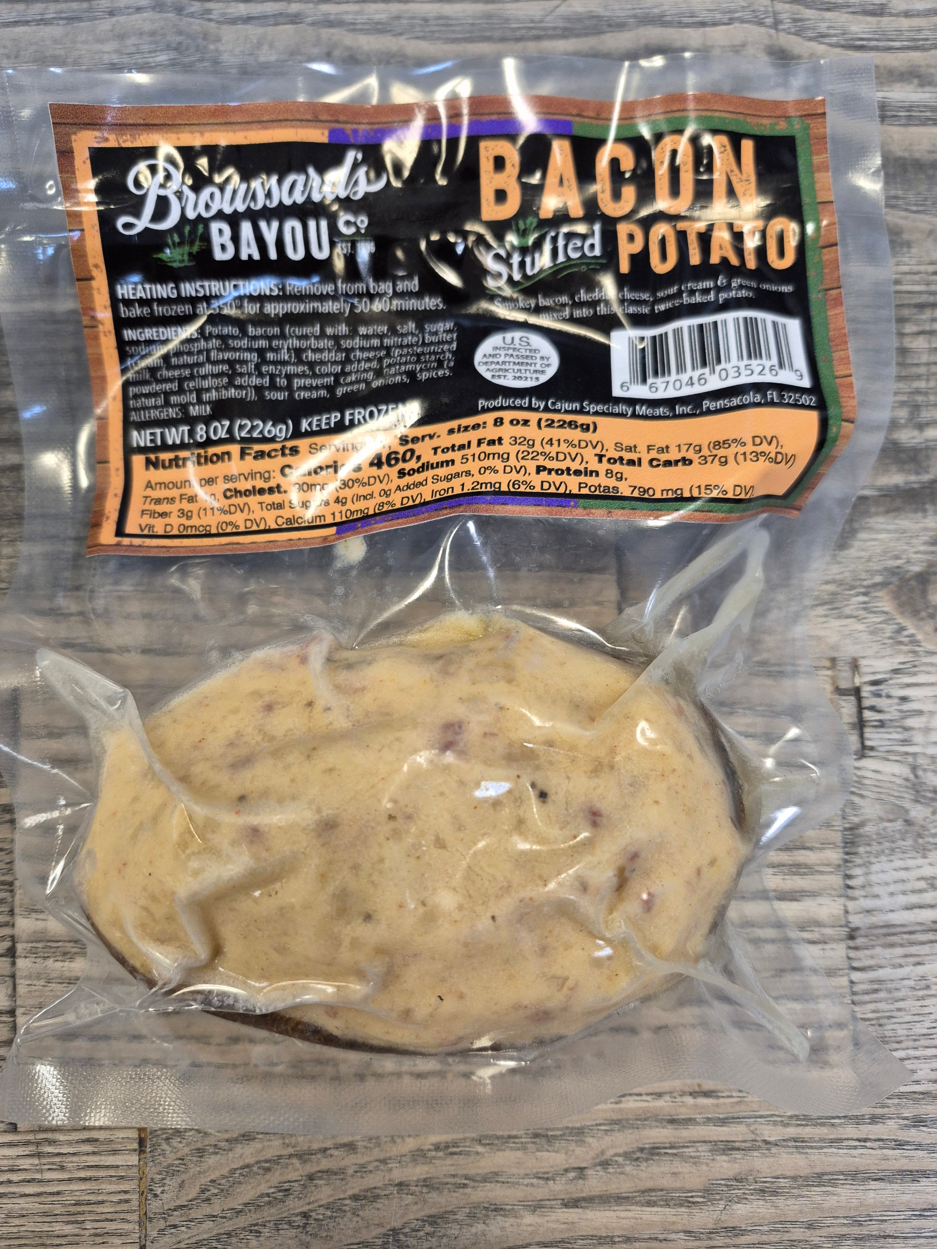 Broussard Bacon Stuffed Potato – Troys Butcher Shop